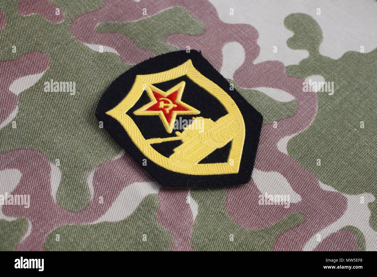 Soviet Army Tank Corps shoulder patch on camouflage uniform Stock Photo ...