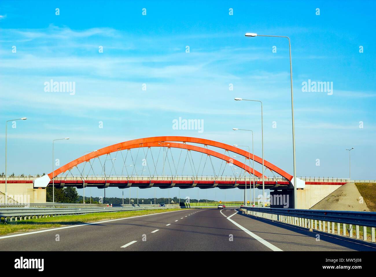 Cars ride over bridge on hi-res stock photography and images - Alamy