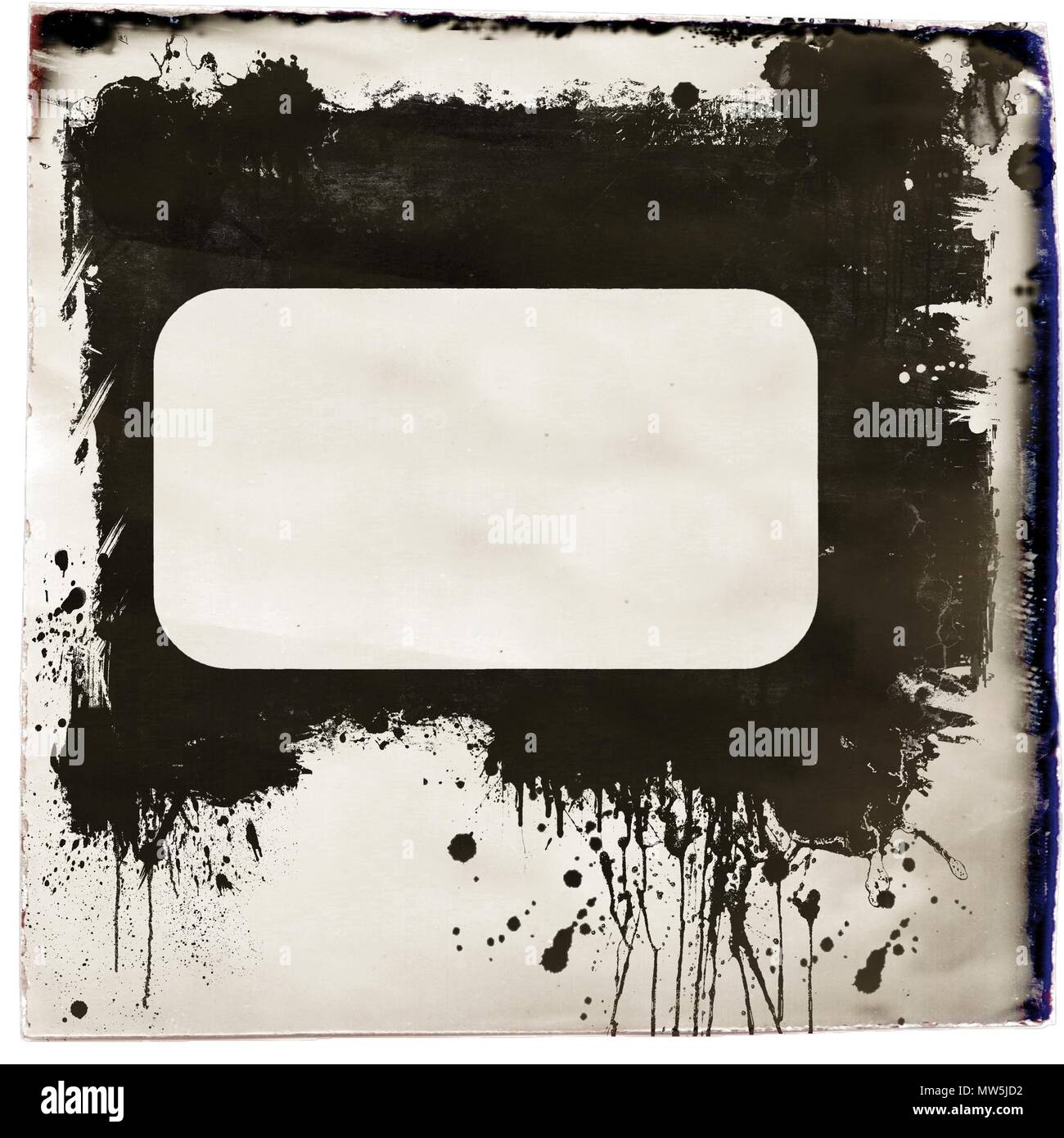 Black dripping ink border hi-res stock photography and images - Alamy