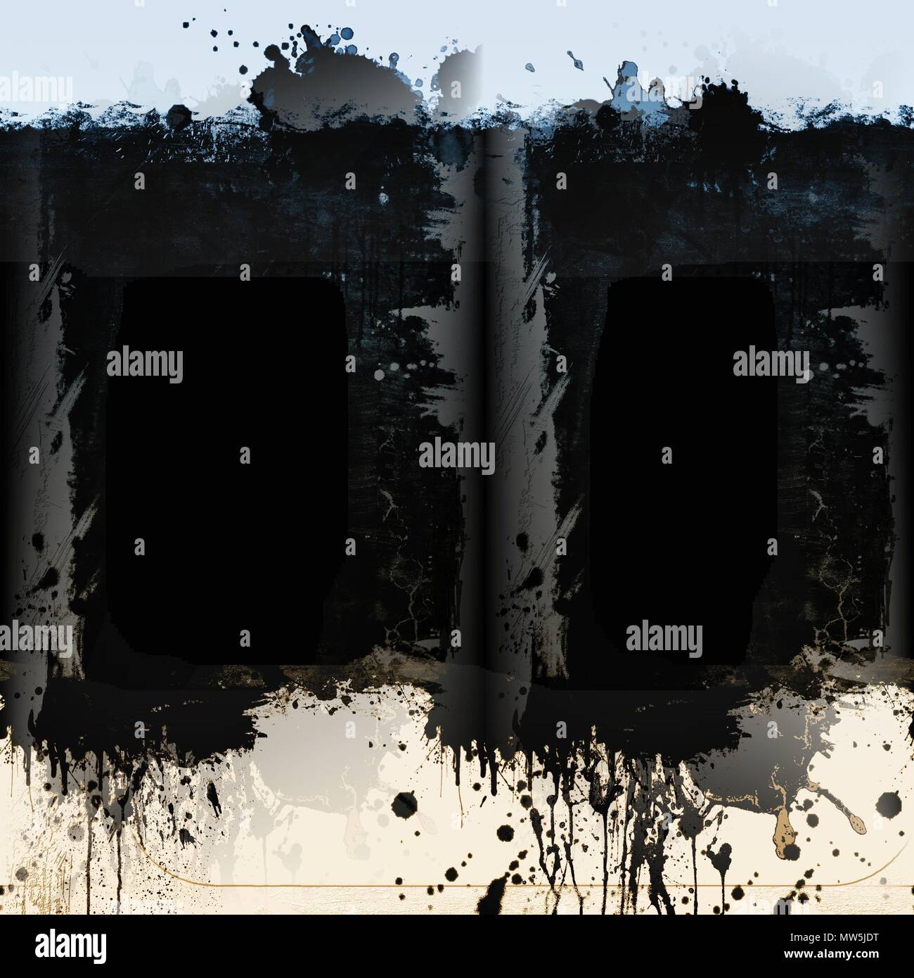 Black dripping ink border hi-res stock photography and images - Alamy