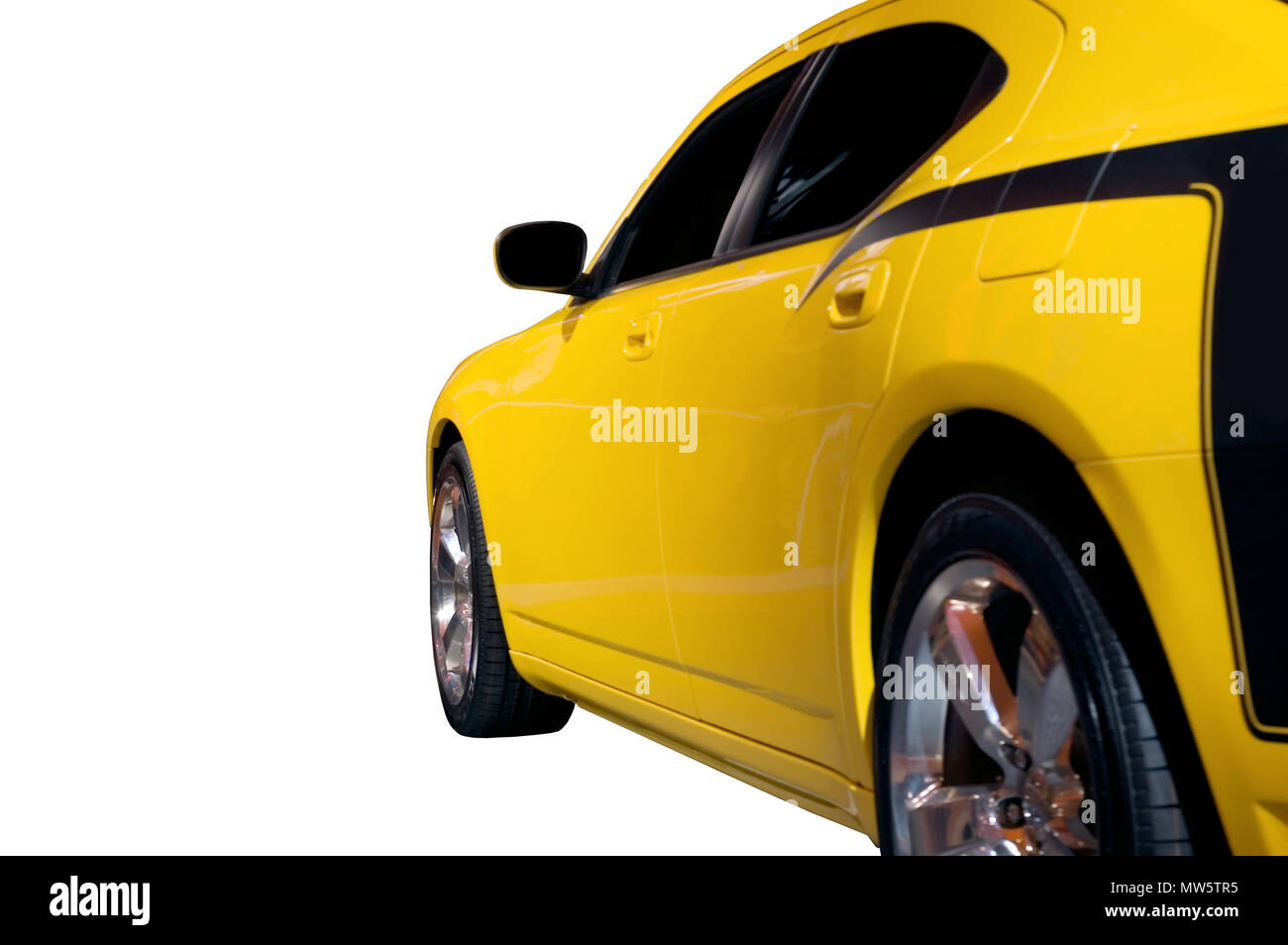 Side view of a Dodge Charger Super Bee. Isolated on a white background ...
