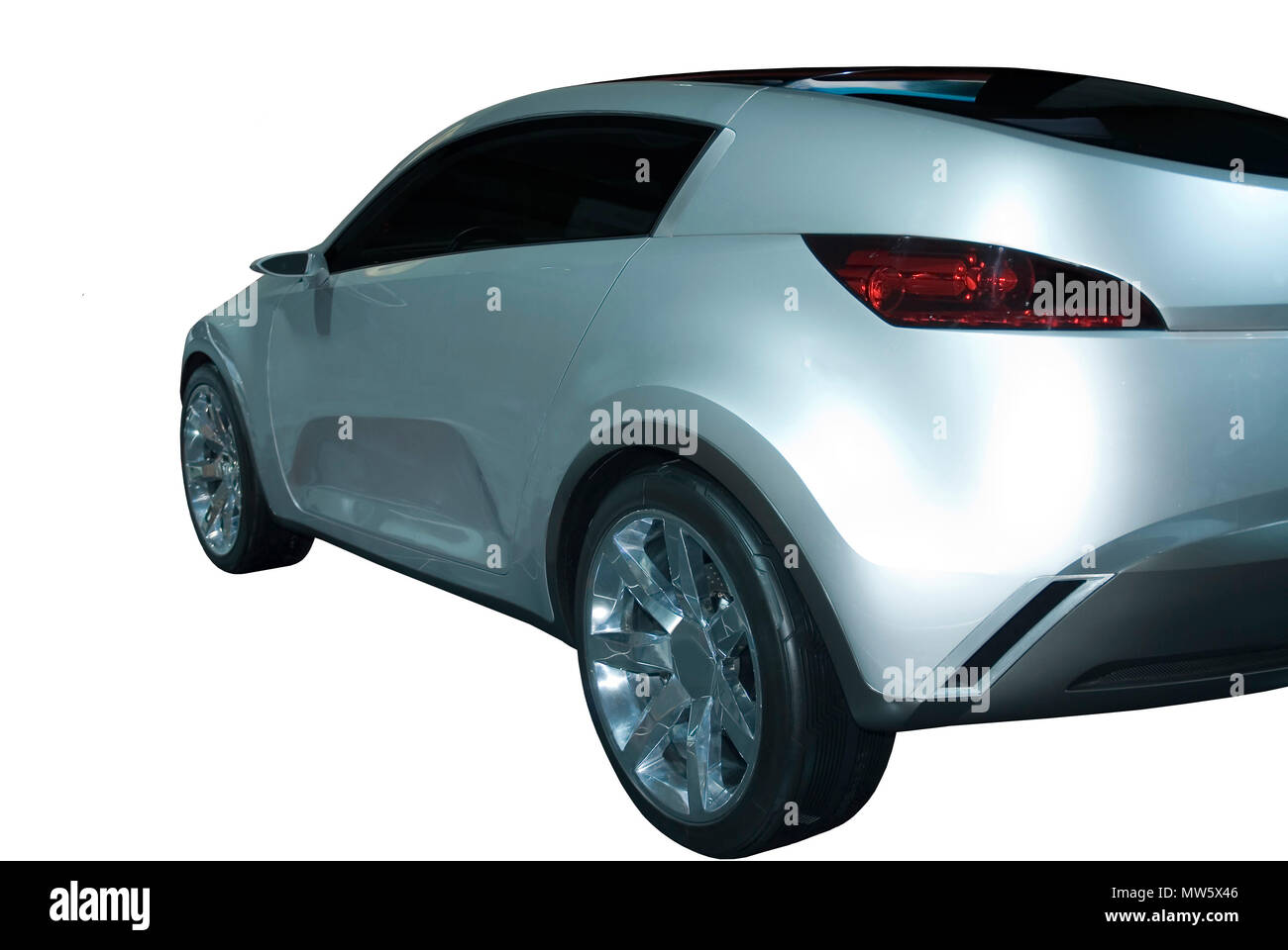 Kia Kue sports utility vehicle car isolated on a white background. Look ...