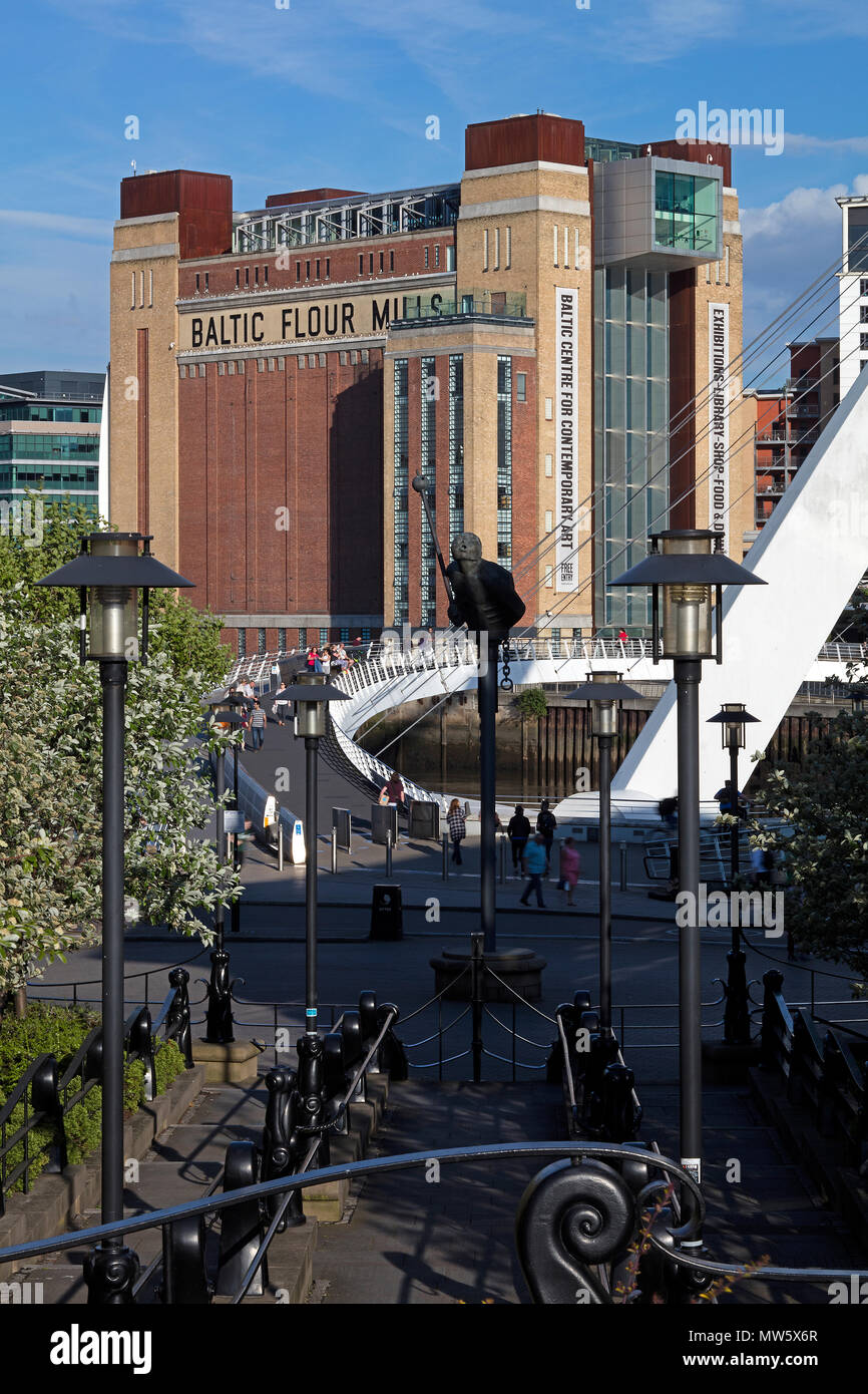 A daytime view in sunshine of BALTIC Centre for Contemporary Art ...