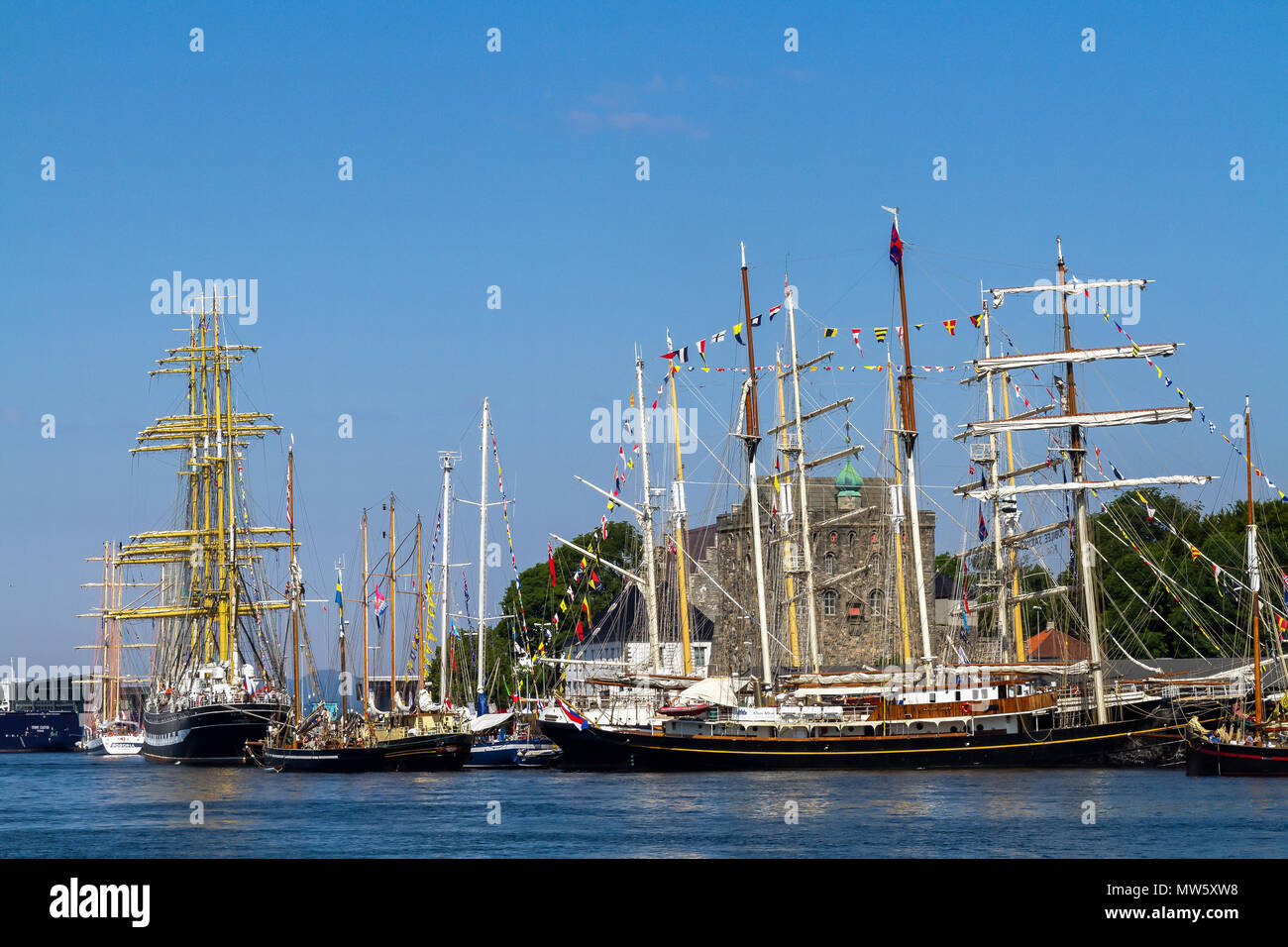 Tall Ships Races Bergen, Norway 2014. The Russian four-masted barque ...