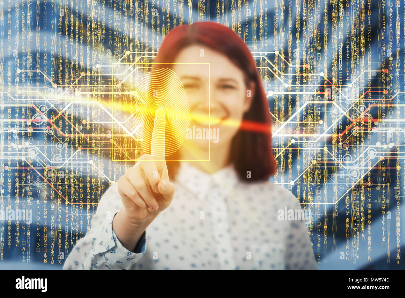 Fingerprint scanning hi-res stock photography and images - Alamy