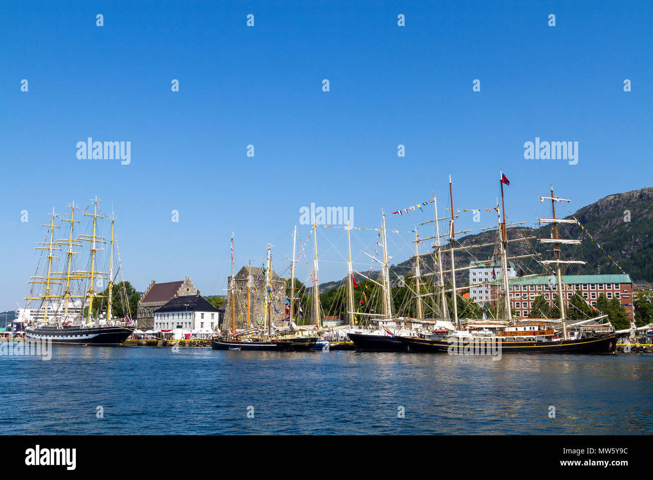 Tall Ships Races Bergen, Norway 2014. Dutch schooner Gulden Leeuw ...