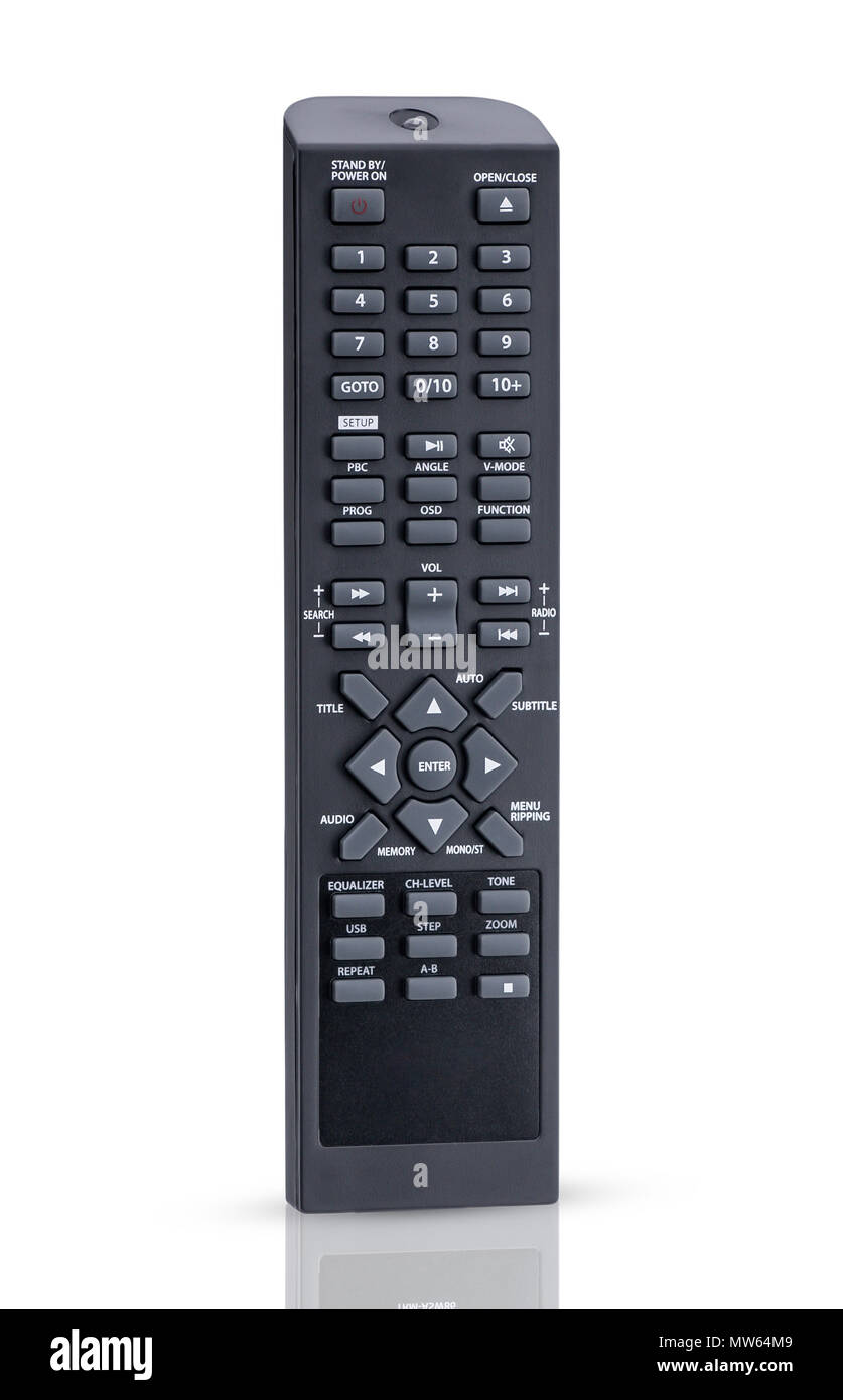 Remote control, isolated on white background with reflection Stock ...