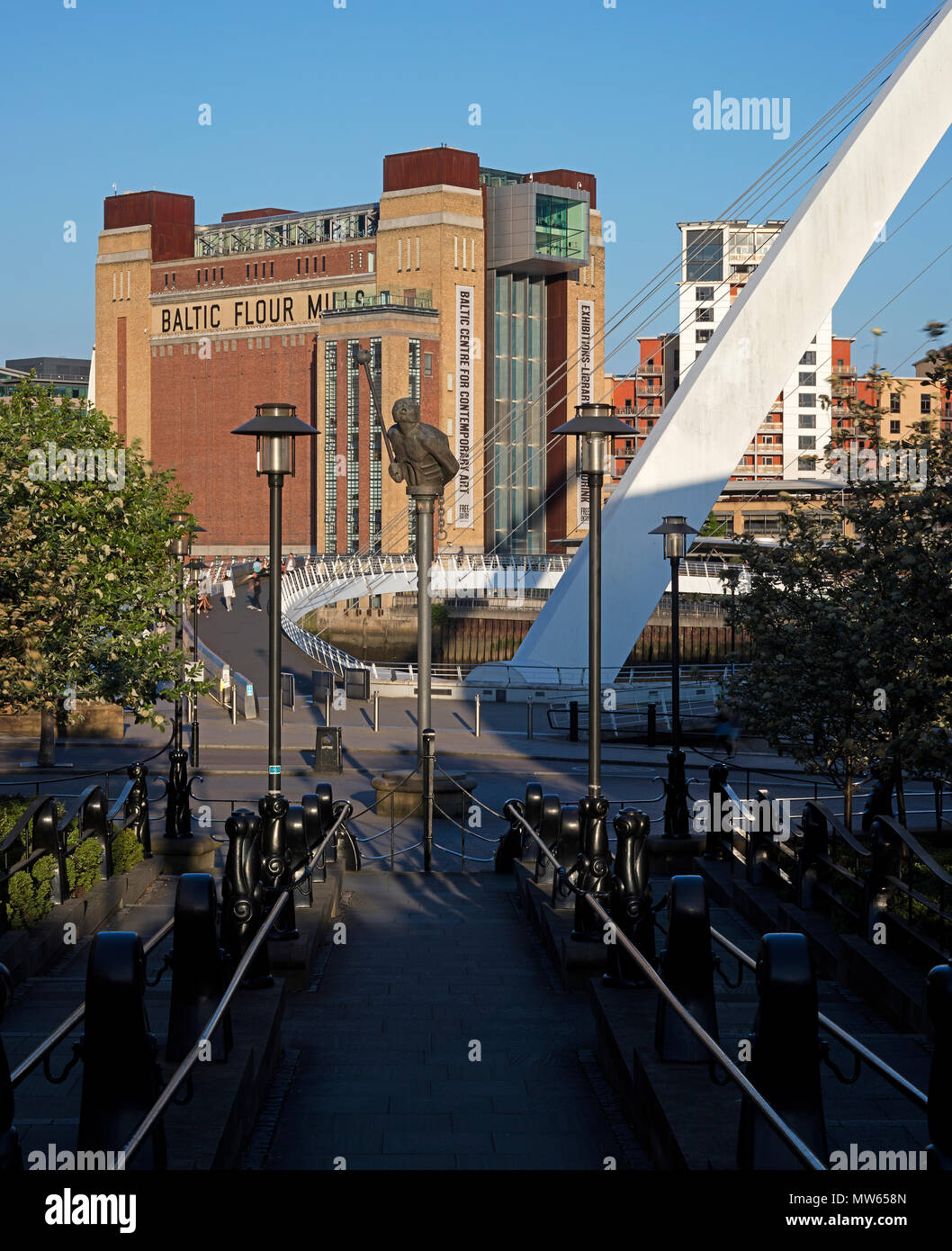 A daytime view in sunshine of BALTIC Centre for Contemporary Art ...