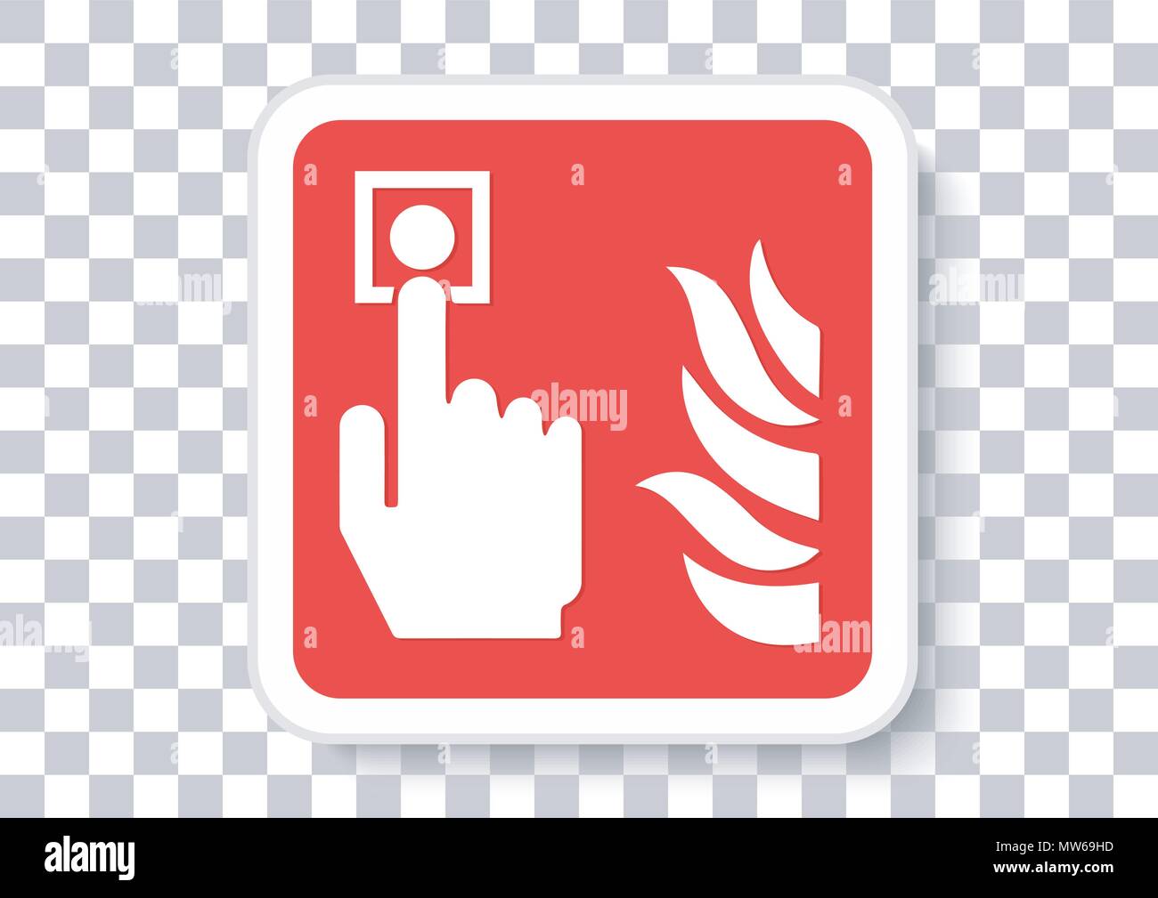 vector design of fire alarm button icon Stock Vector Image & Art - Alamy