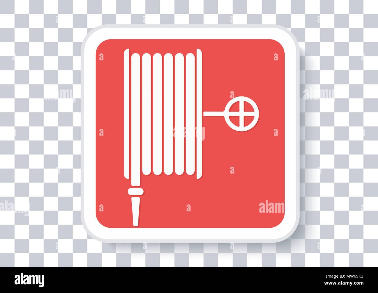 Symbol fire hose red Stock Vector Images - Alamy