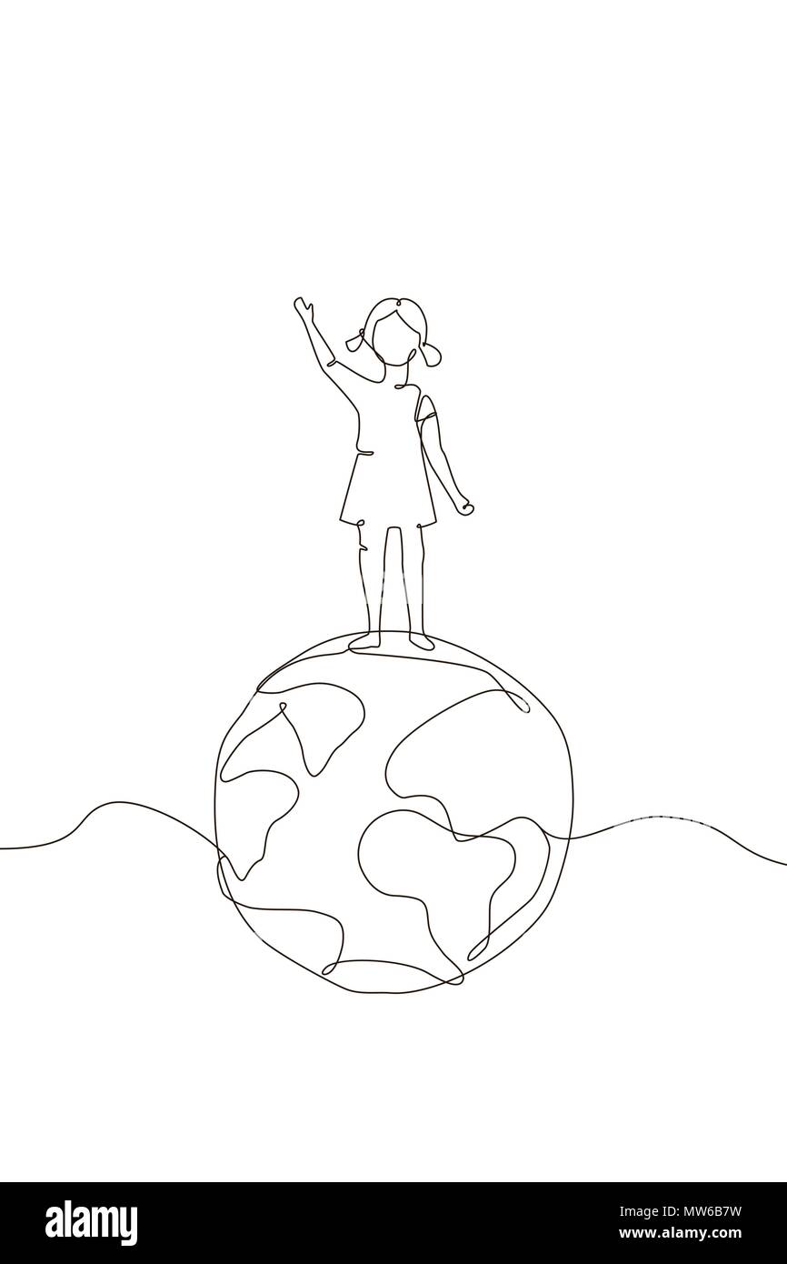 Happy children standing on Stock Vector Images - Alamy