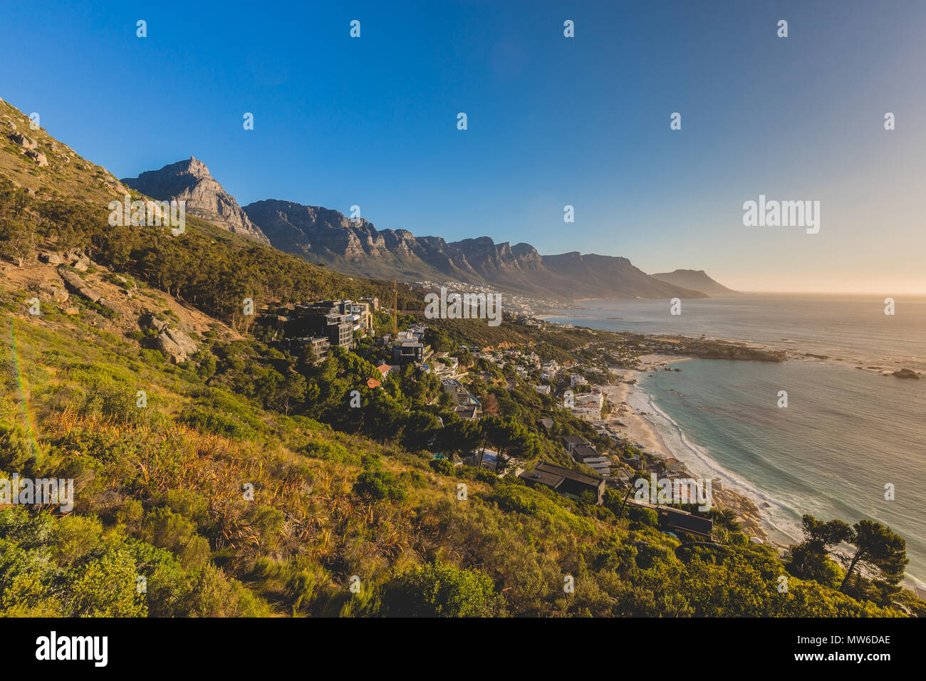 Beautiful sunset view of the 12 Apostles in Cape Town Stock Photo - Alamy