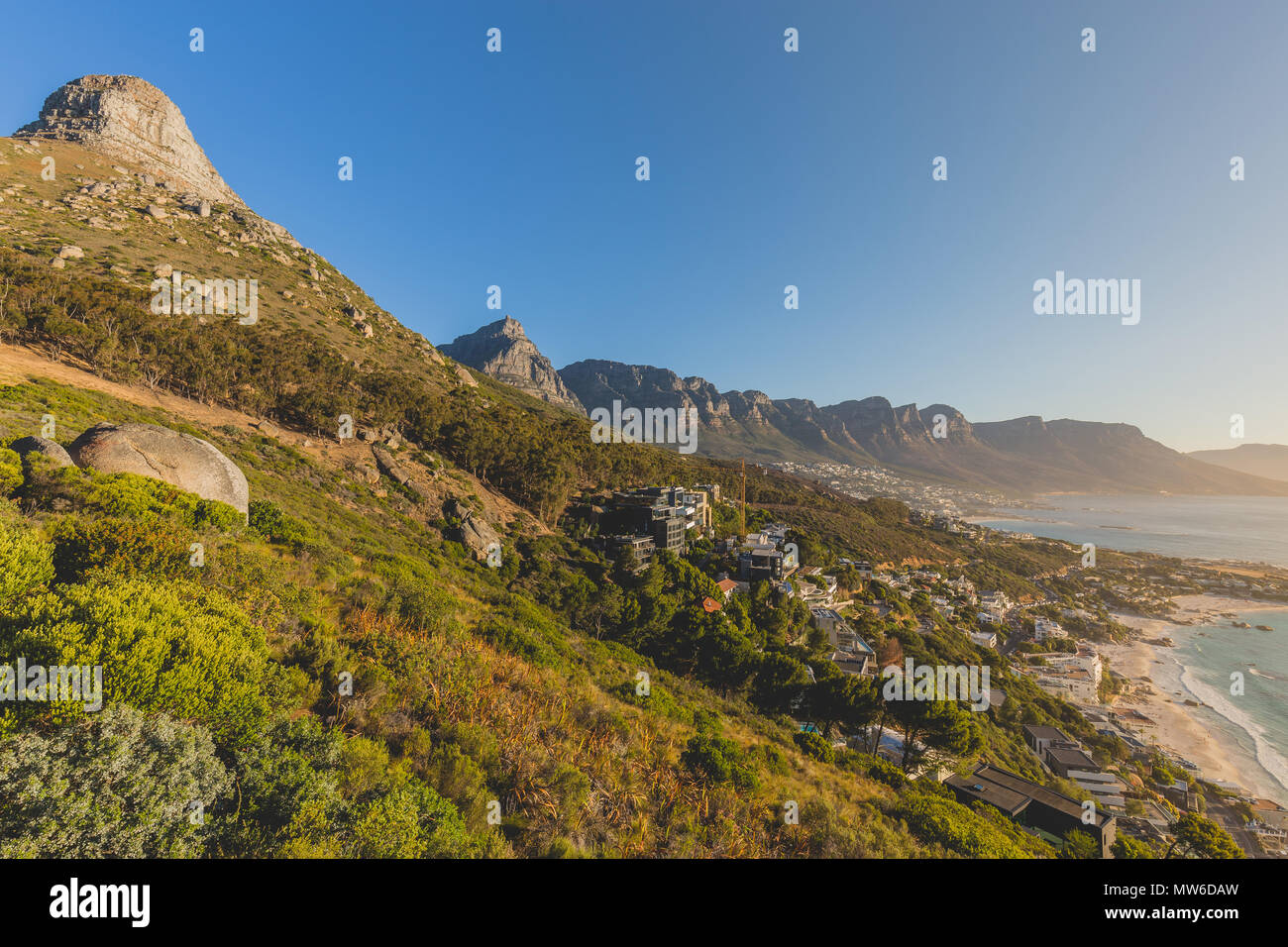 Beautiful sunset view of the 12 Apostles in Cape Town Stock Photo - Alamy