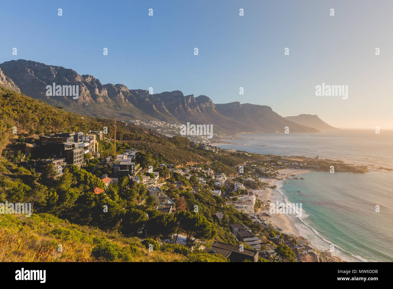 Beautiful sunset view of the 12 Apostles in Cape Town Stock Photo - Alamy