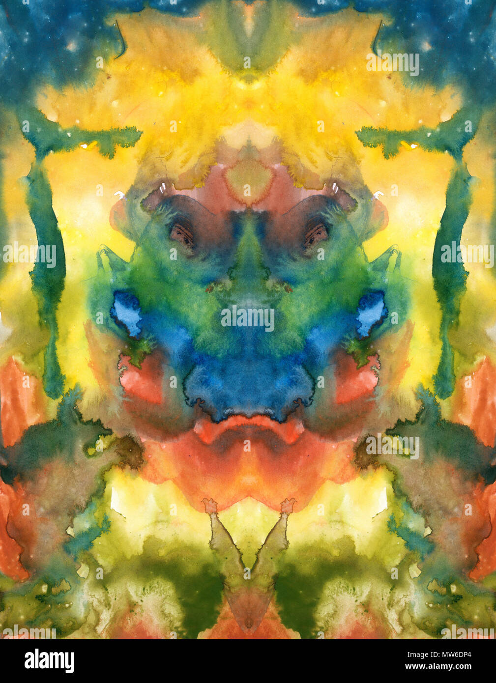 Ghost - abstract watercolor painting on paper Stock Photo - Alamy