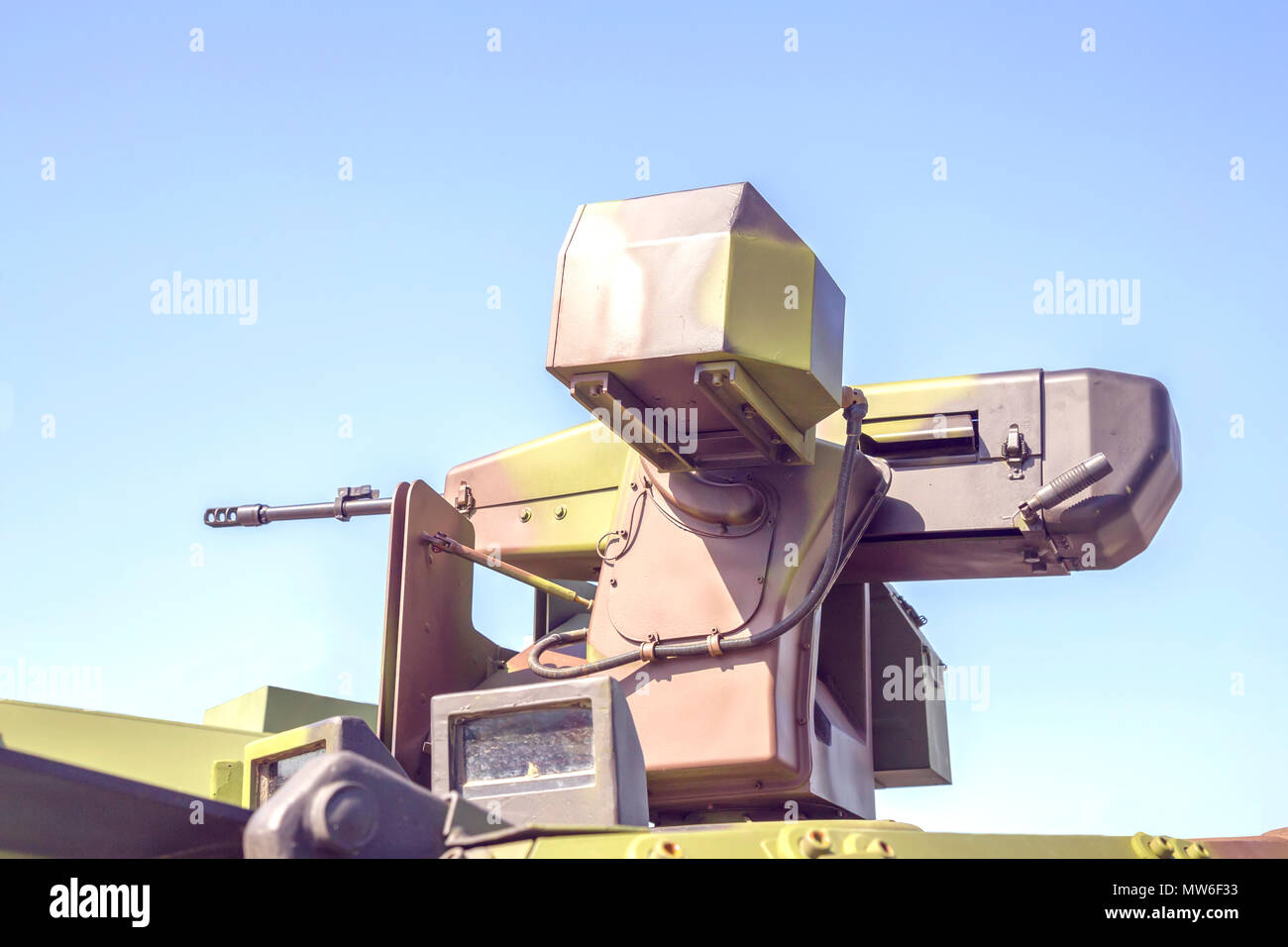 Remote controlled weapon station armed with 12.7 mm machine gun ...