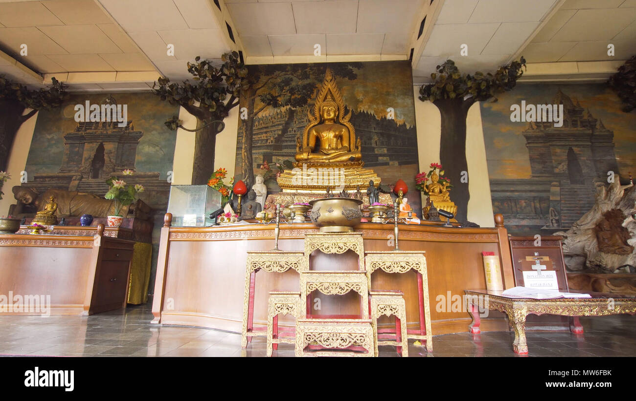 Statue of the Buddha god, Sacrifice oblation, traditional offerings for ...