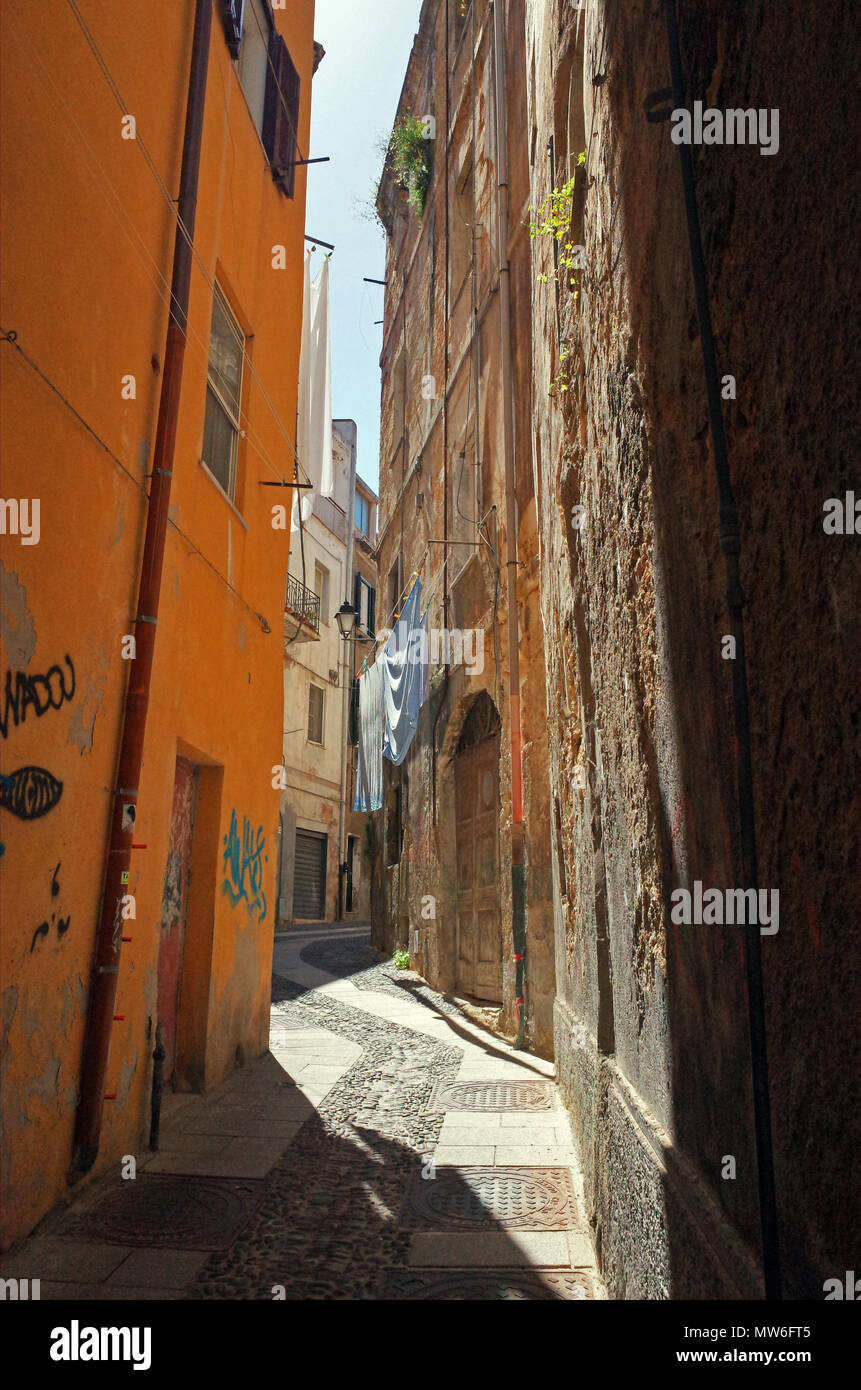 Sassari, Sardinia. Old town center Stock Photo - Alamy