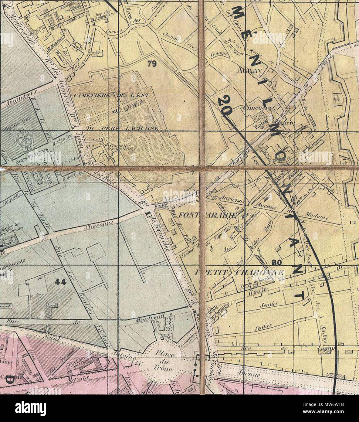 9 1860 Andriveau Goujon Case Map of Paris, France - Geographicus ...
