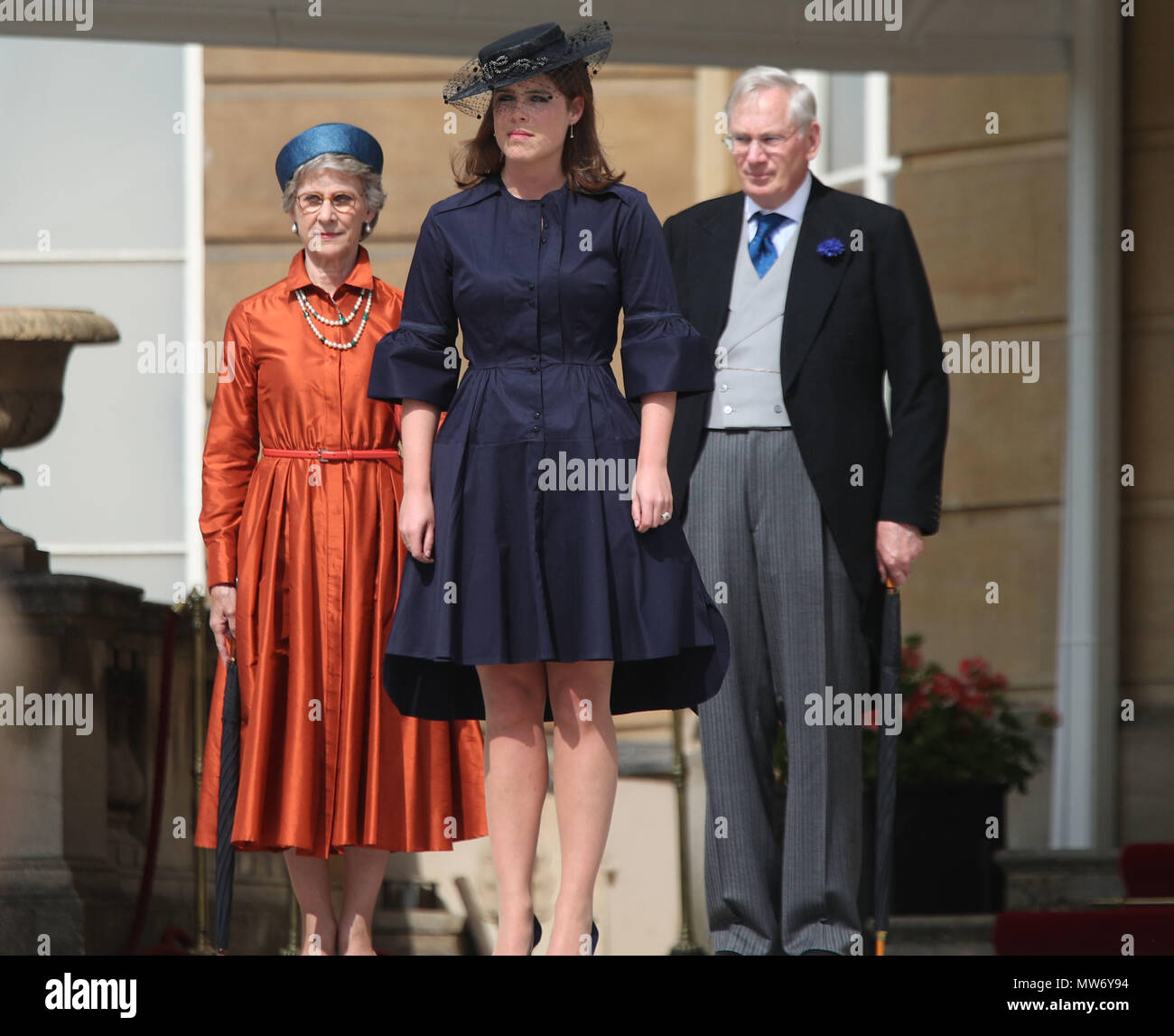 Princess Eugenie (centre) with the Duke and Duchess of Gloucester ...