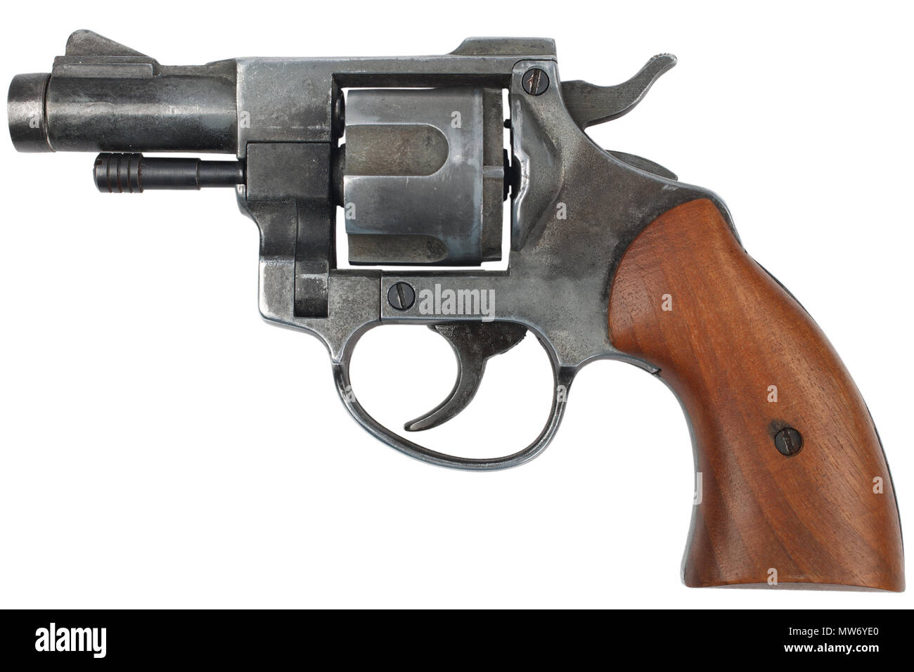 Revolver isolated on white Stock Photo - Alamy