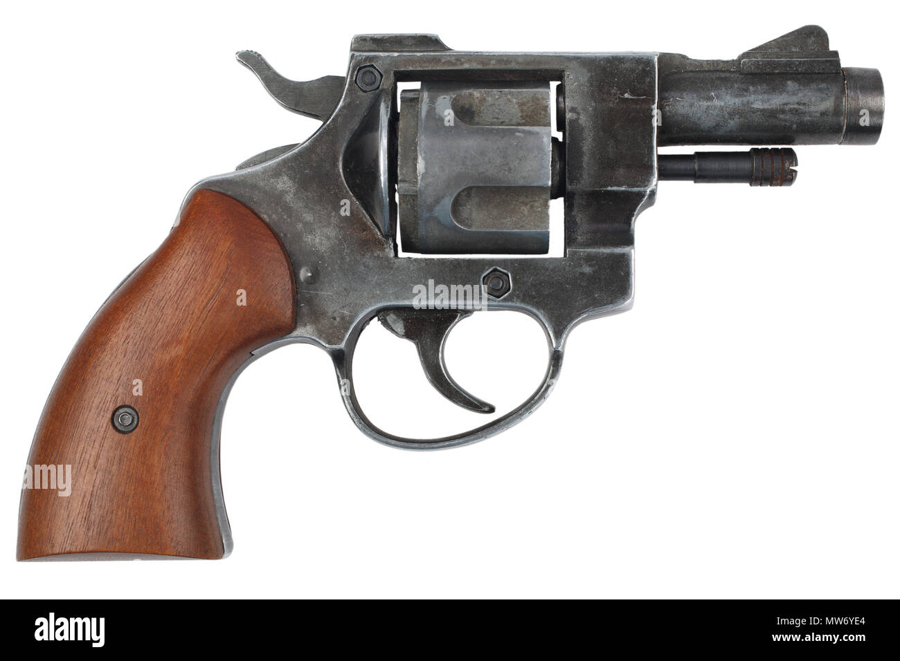 Revolver isolated on white Stock Photo - Alamy