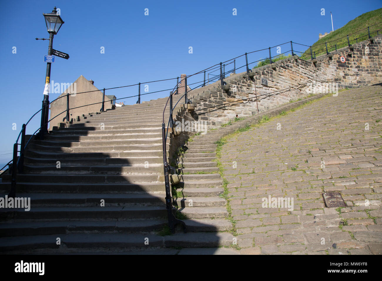 Whitby abbey steps hi-res stock photography and images - Alamy