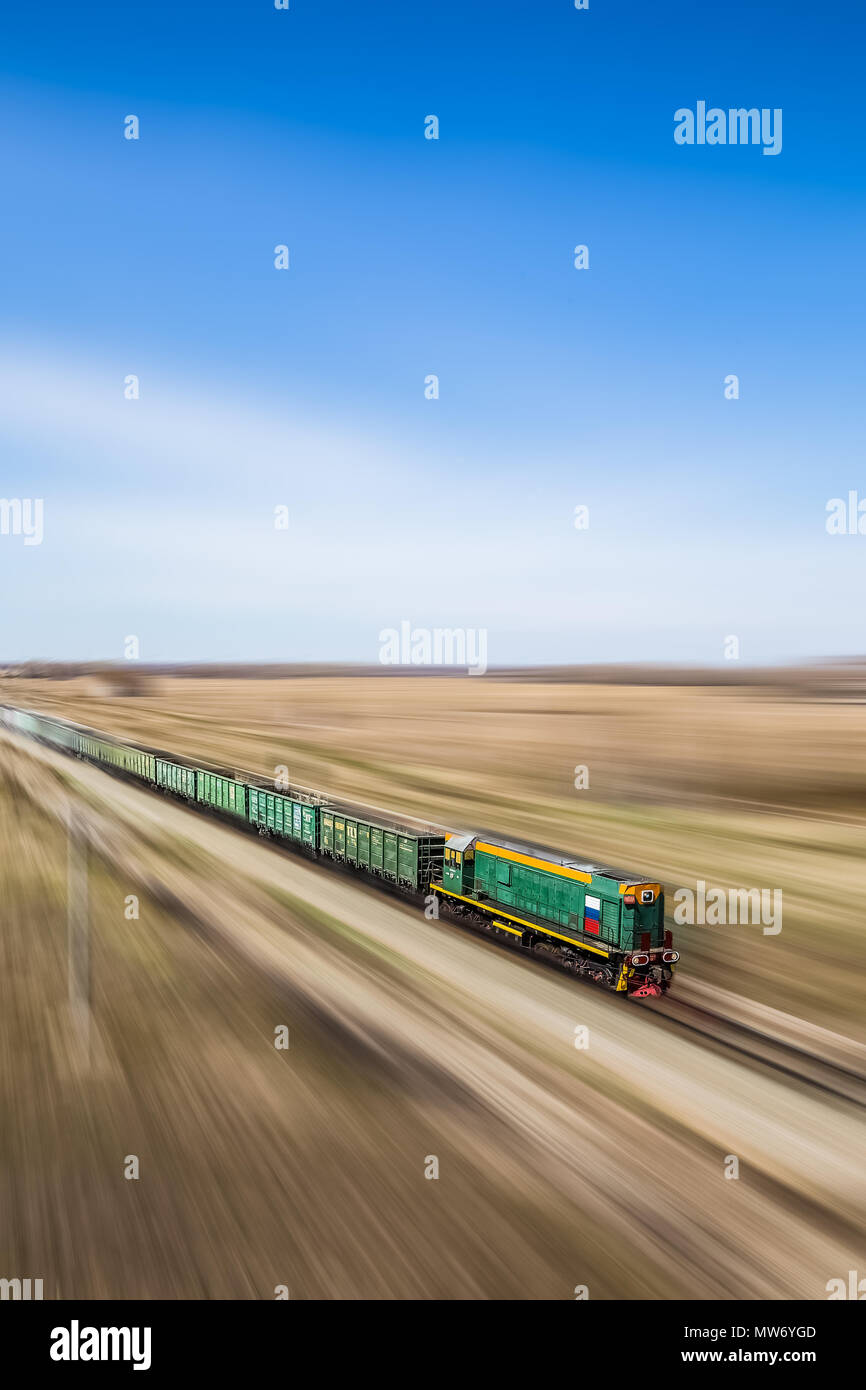 High angle view moving train hi-res stock photography and images - Alamy