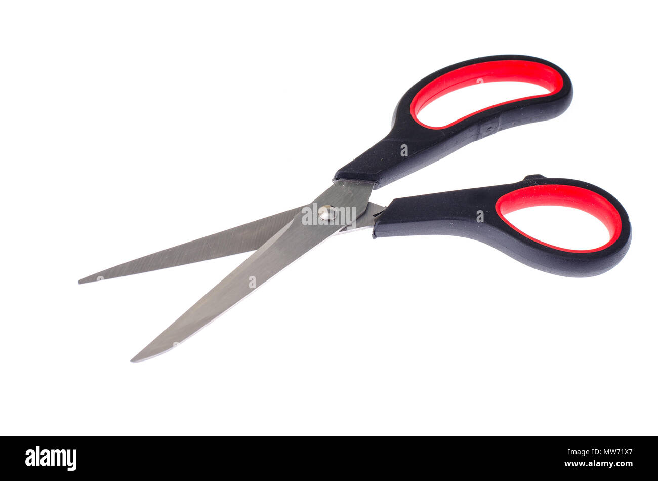 Single scissors isolated on white background. Studio Photo Stock Photo ...