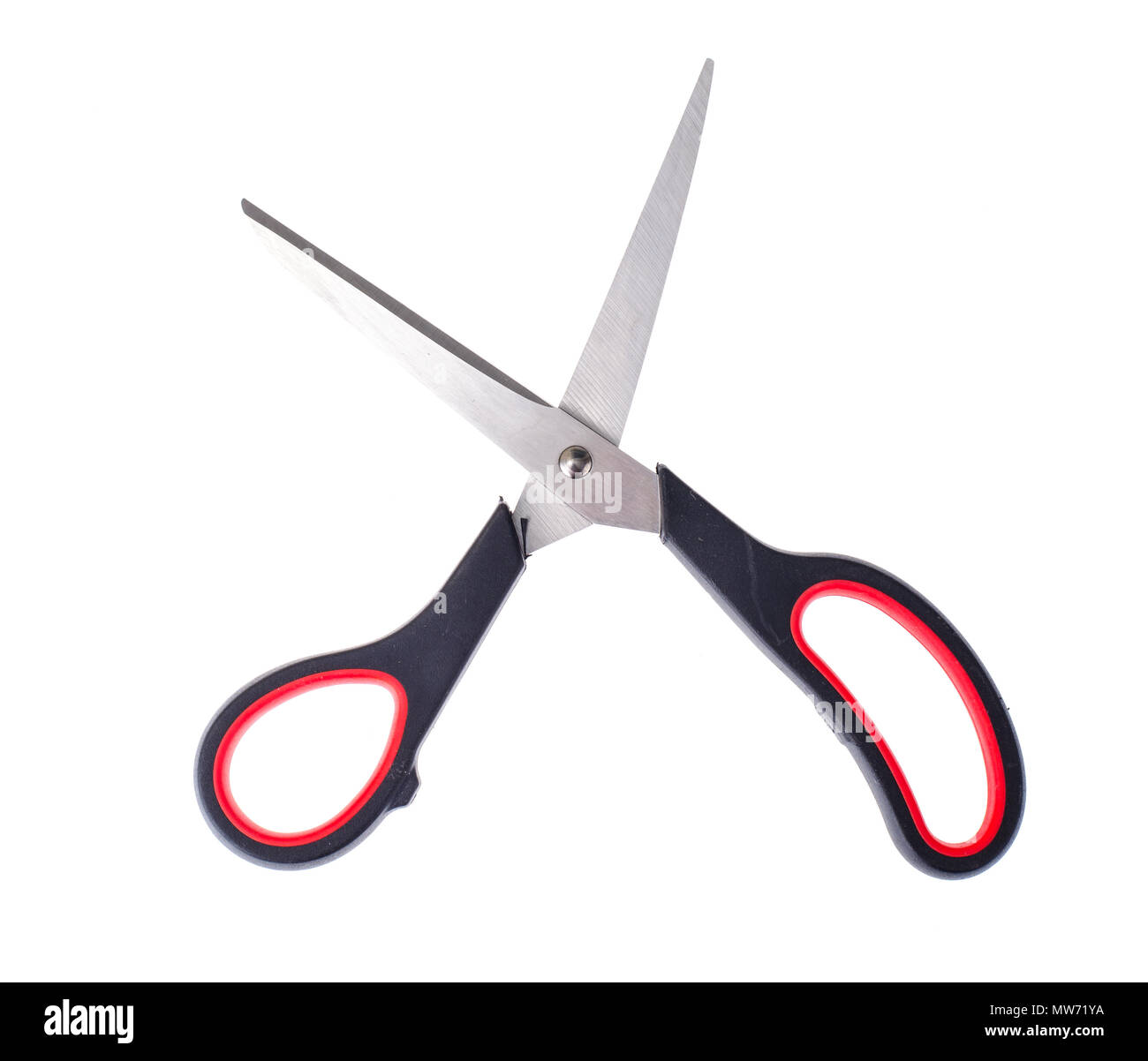 Single scissors isolated on white background. Studio Photo Stock Photo ...
