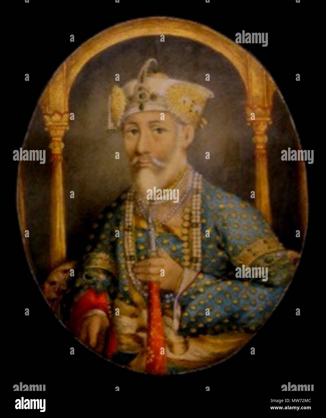 . English: Akbar II was the 19th Mughal emperor. Unknown date. Unknown ...