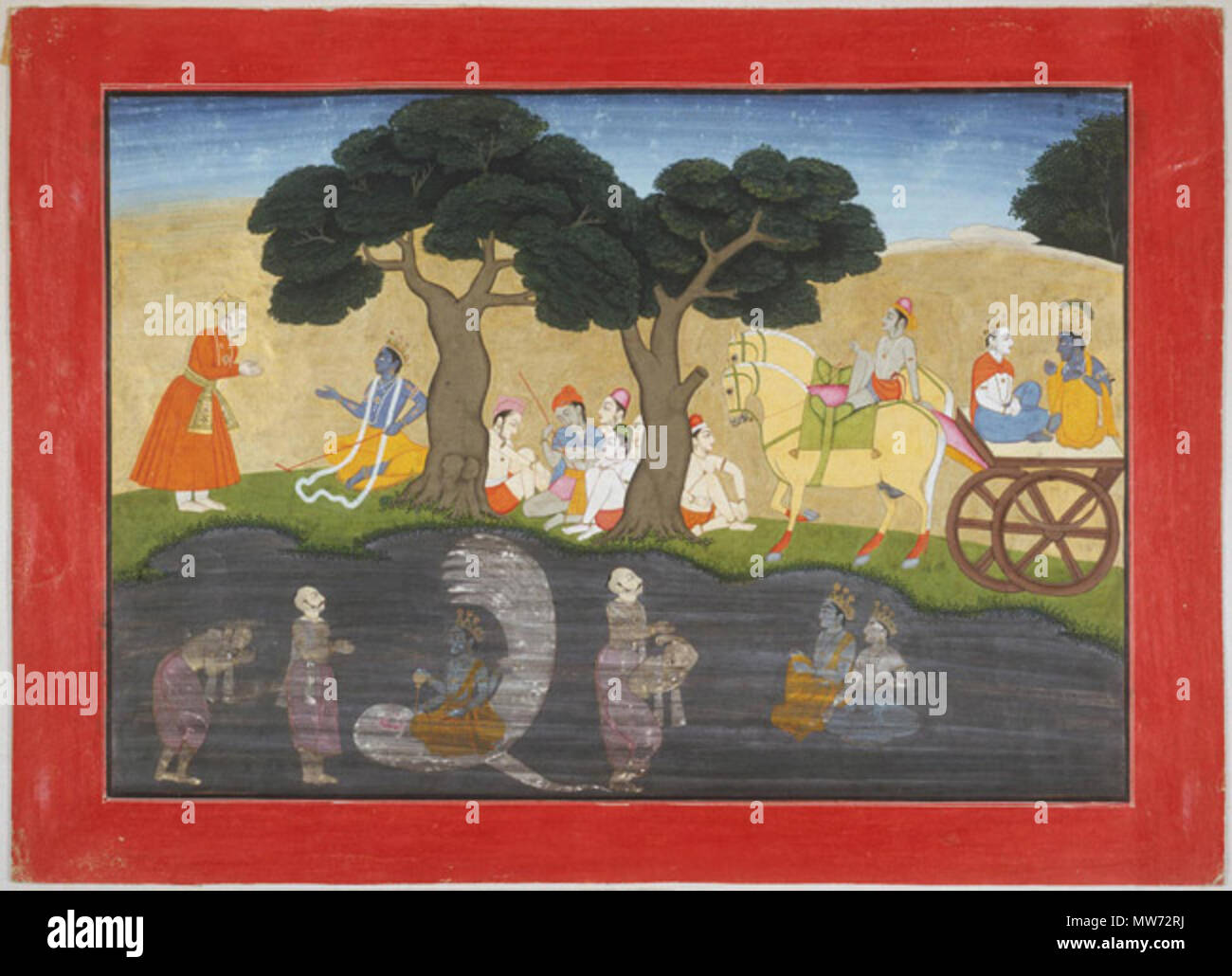. English: Akrura's Mystic Vision of Krishna/Vishnu and Balarama ...