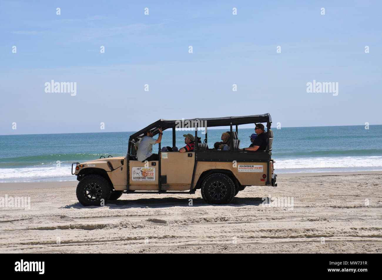 Tourist enjoying the Wild Horse Adventure Tours in Corolla, North ...