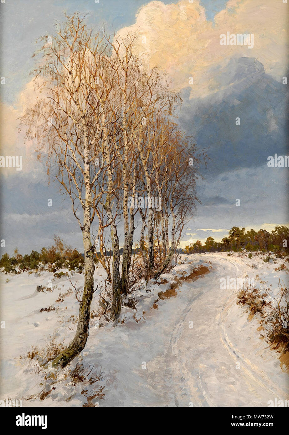 32 Albert Ernst Mühlig Wintergewitter Stock Photo - Alamy