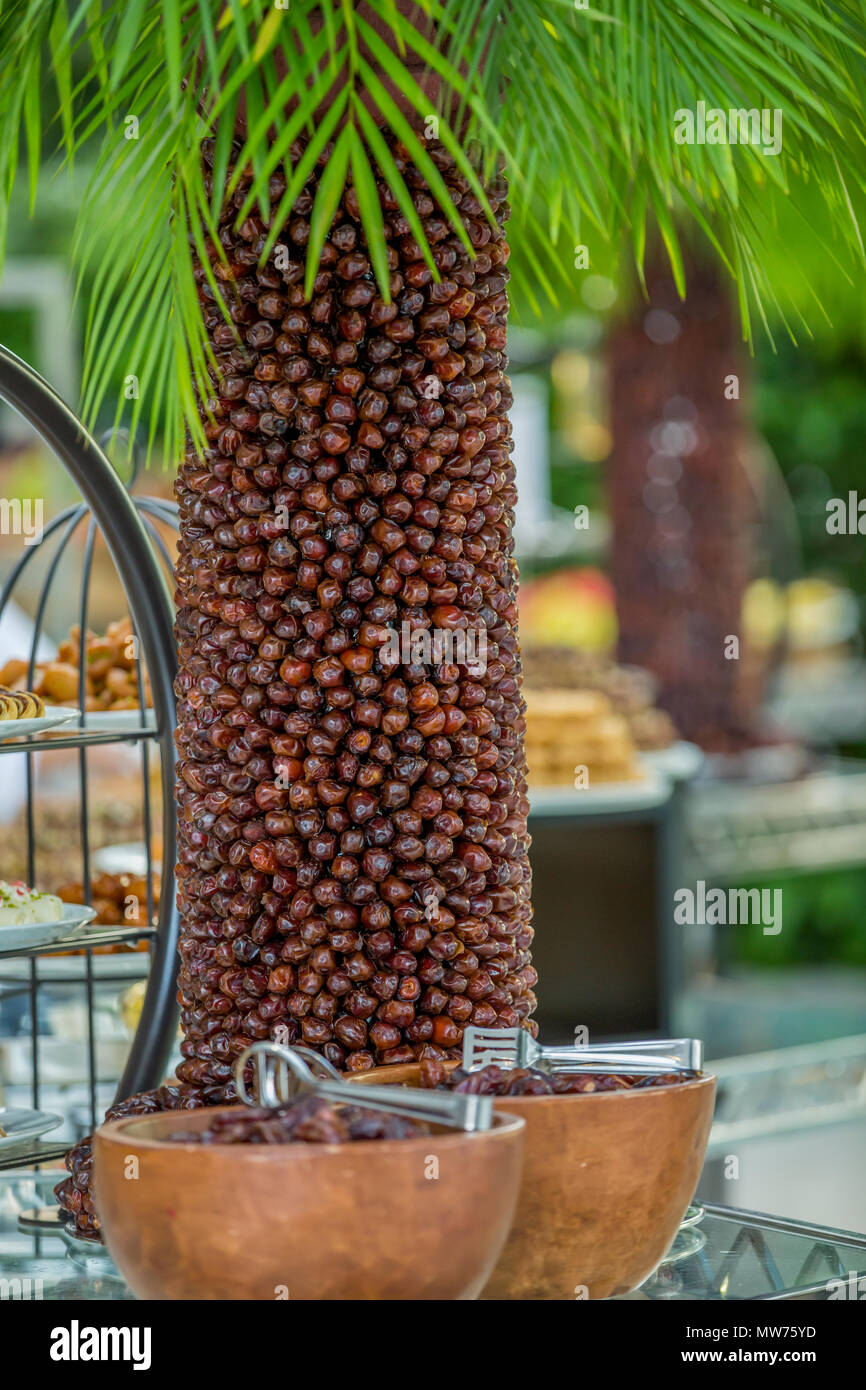 Palm trees made of dates Stock Photo - Alamy