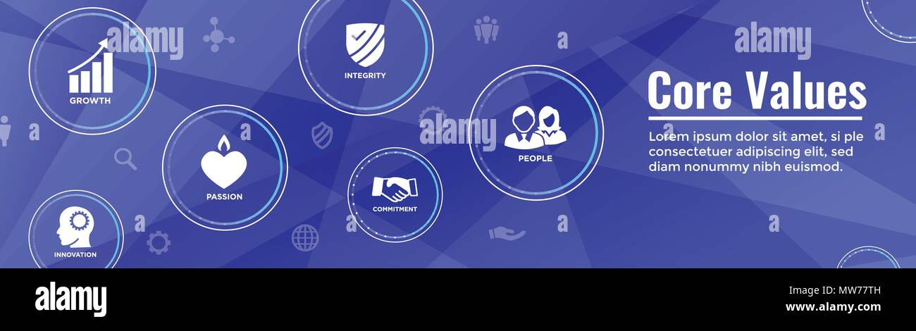 Core Values Outline Icon with person and collaborating / thinking ideas ...