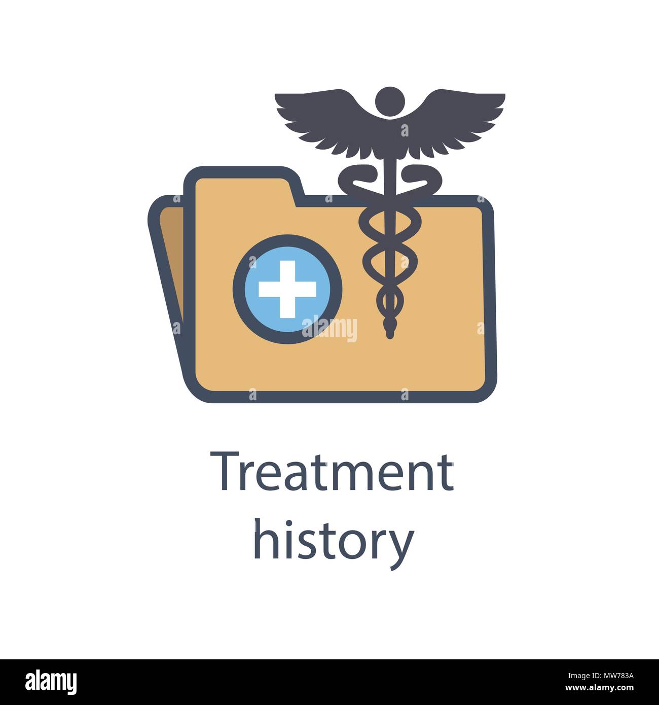Medical Records Icon - Caduceus and personal health record imagery ...