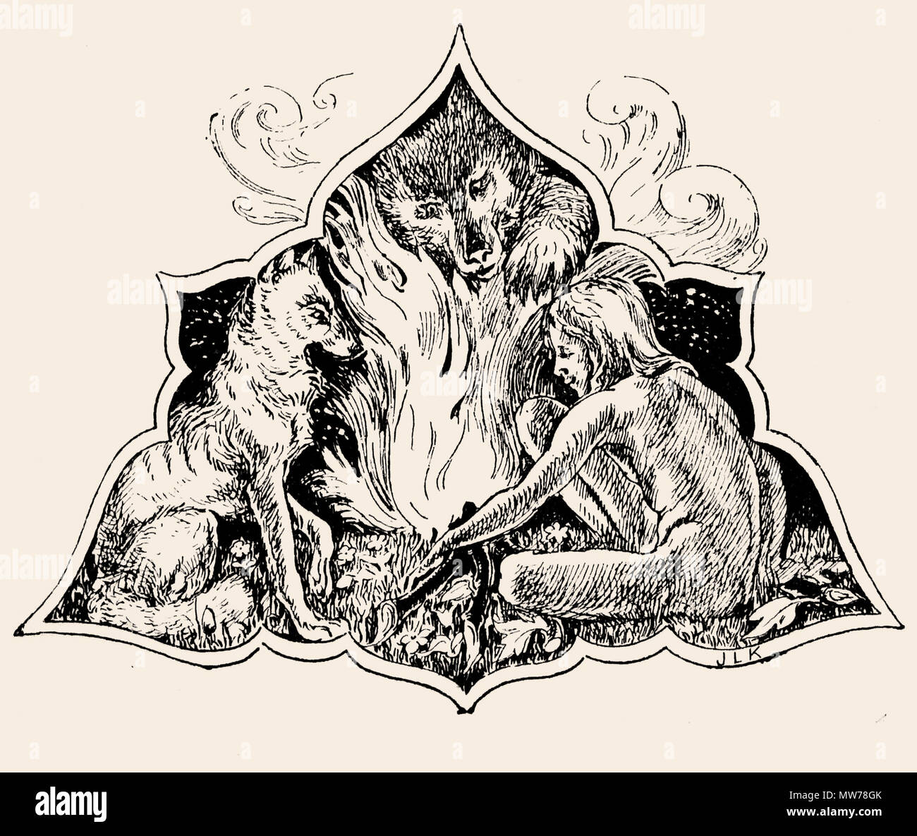 The jungle book illustration kipling hi-res stock photography and ...
