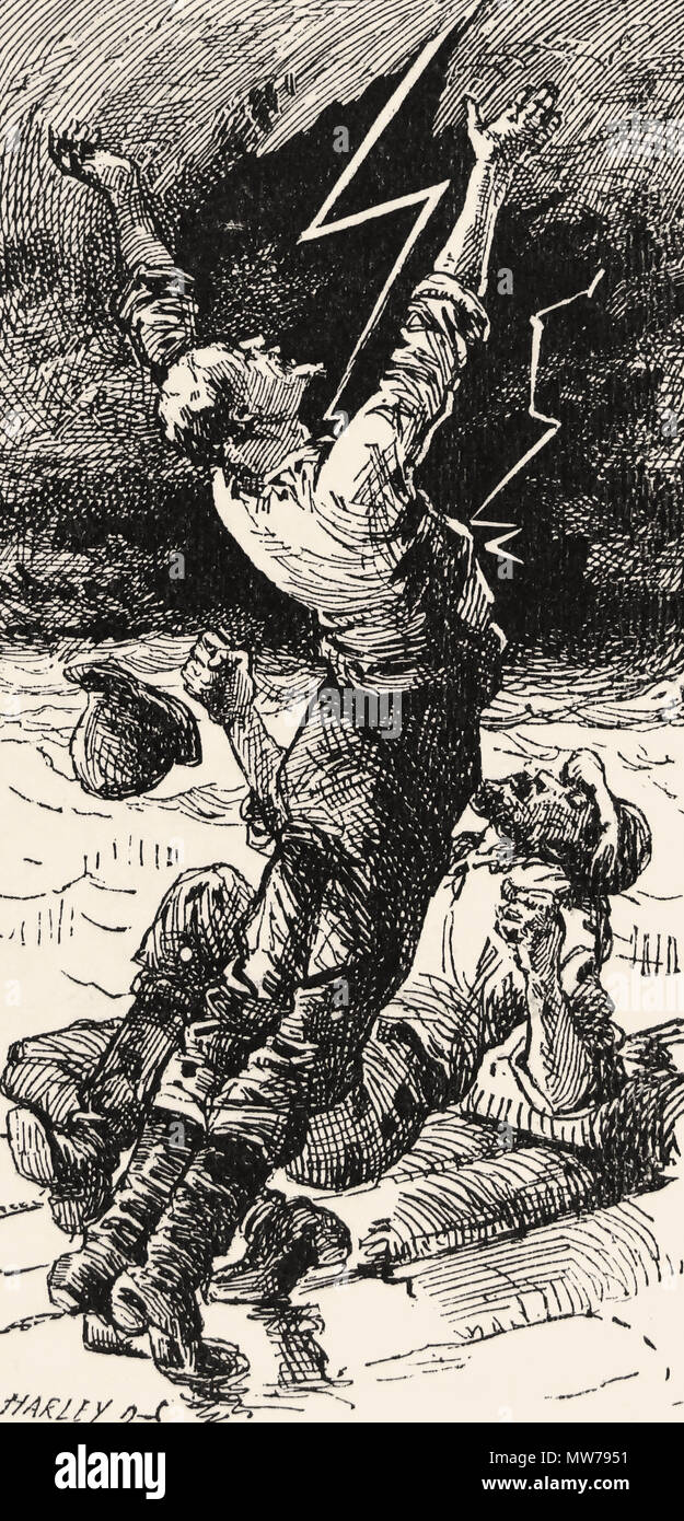 "The lightning killed two men." From "Life on the Mississippi" by Mark ...