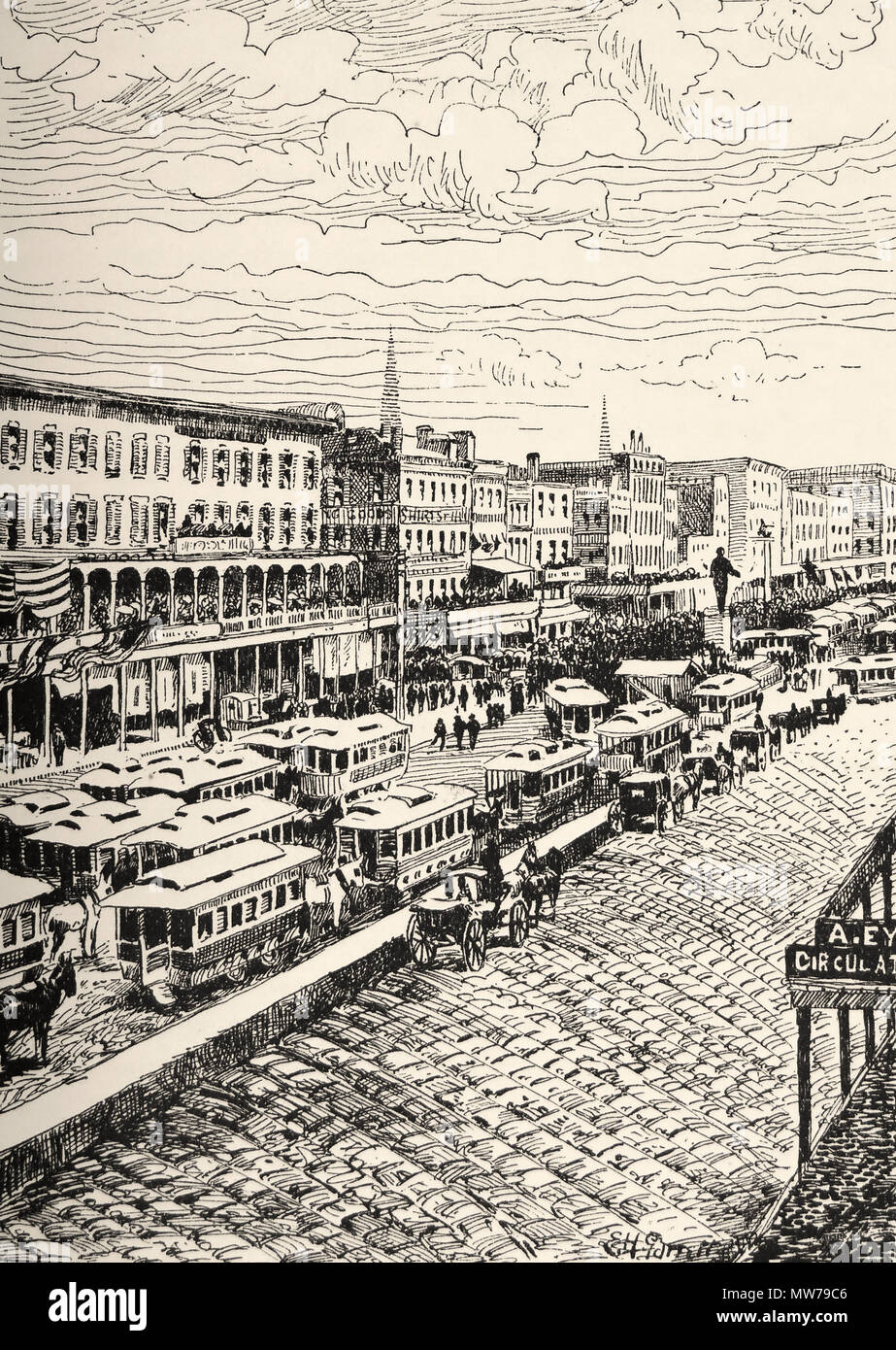 "Canal Street in New Orleans" from "Life on the Mississippi" by Mark ...