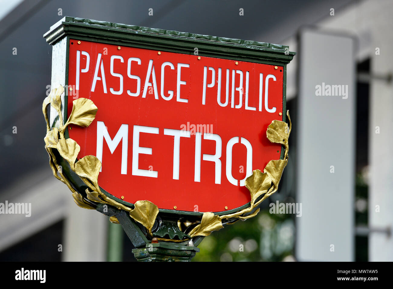 Public Passage sign on metro satin Madeleine - Paris - France Stock ...