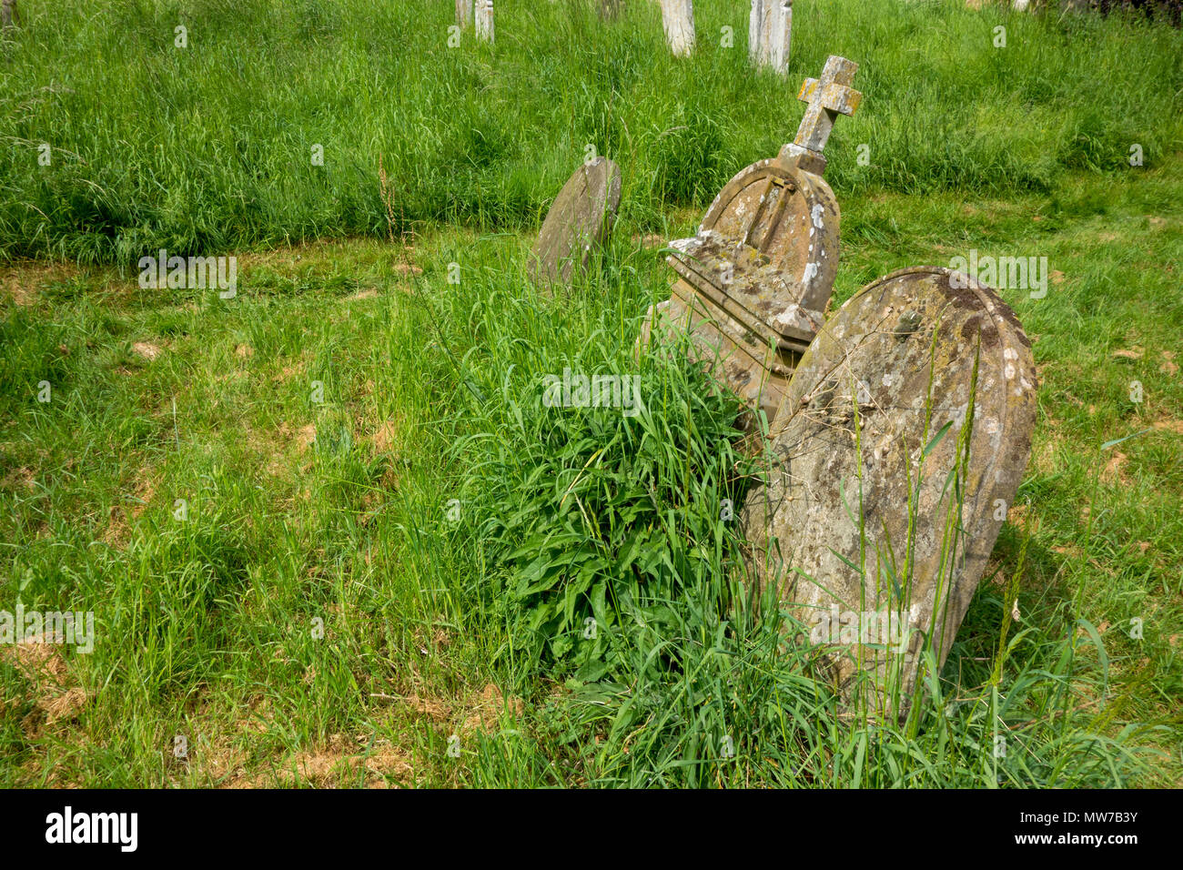 Coltishall Church grave stones Stock Photo - Alamy