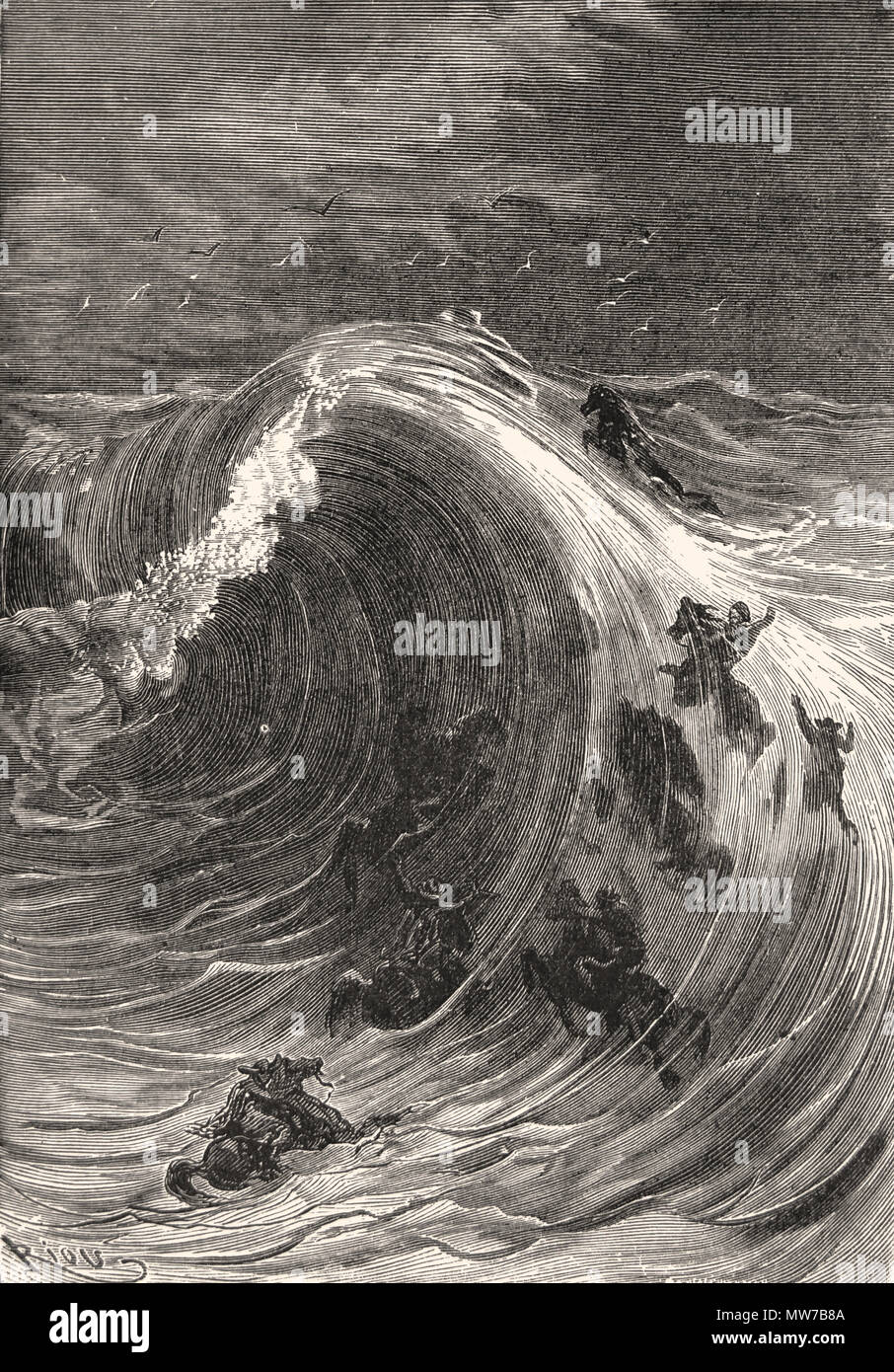 Art by Edouard Riou from "In Search of the Castaways" by Jules Verne ...