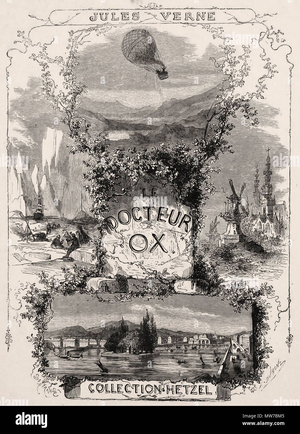 Half-Title Page: "Le Docteur Ox" by Jules Verne. Paris: J. Hetzel ...