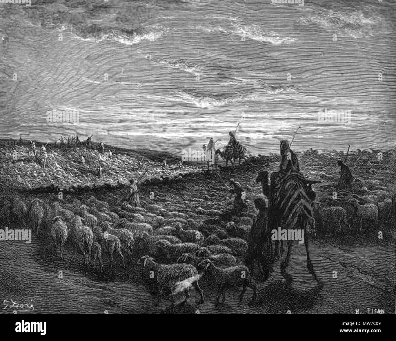 . c 1750 BC, Abraham, founder of the Hebrew nation, journeying into the ...