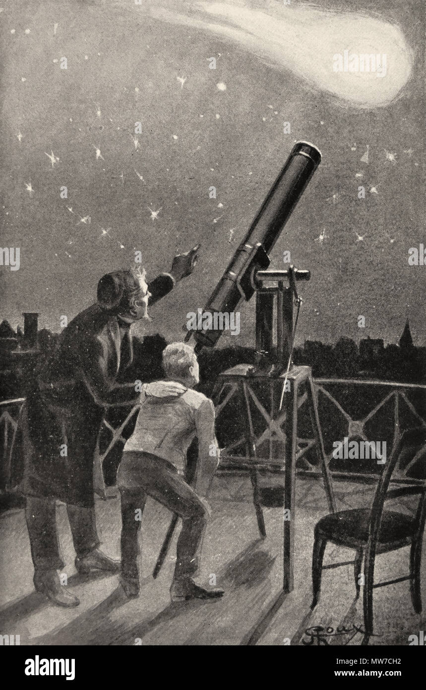 "The nucleus! Yes, I see it." Art by George Roux for Jules Verne's "The ...