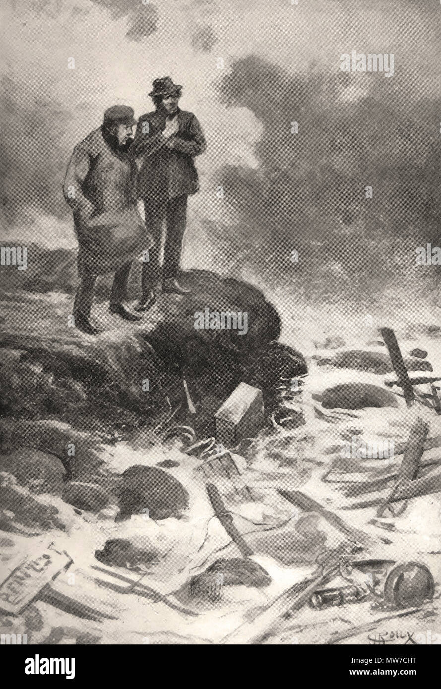 "Everything had been whisked off." Art by George Roux for Jules Verne's ...