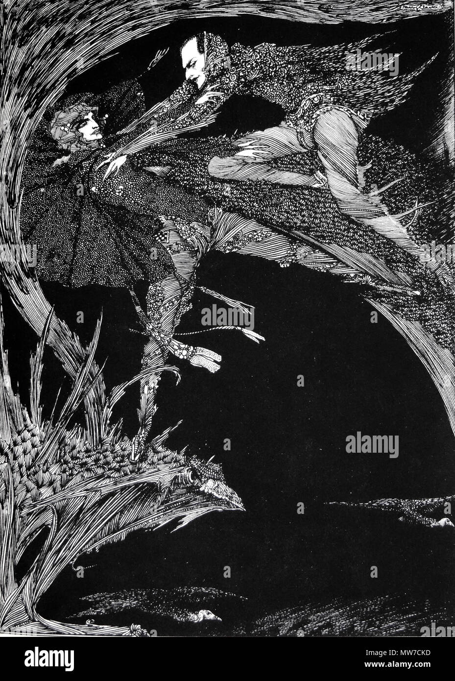 Harry Clarke - Irish illustrator - Mephistopheles: "Firmly seize the ...