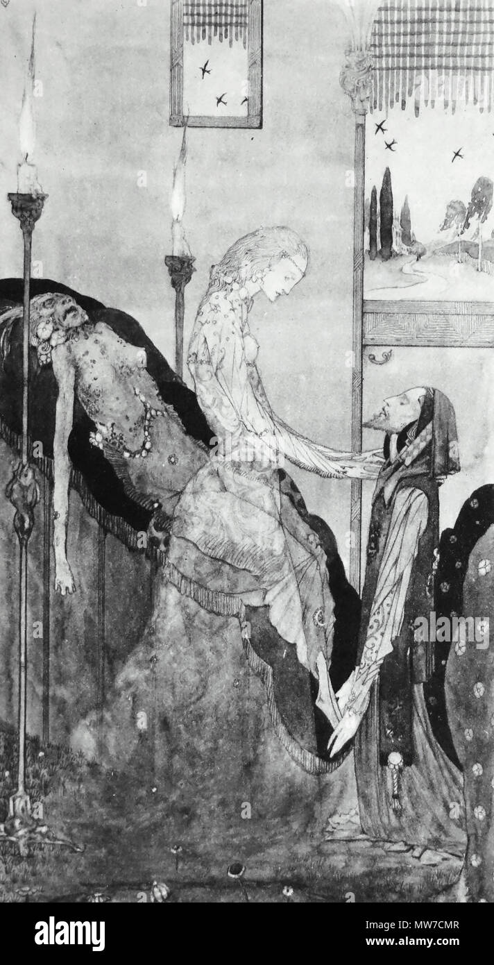 Harry Clarke - Irish illustrator - Art for the Poem "The Leper" by ...