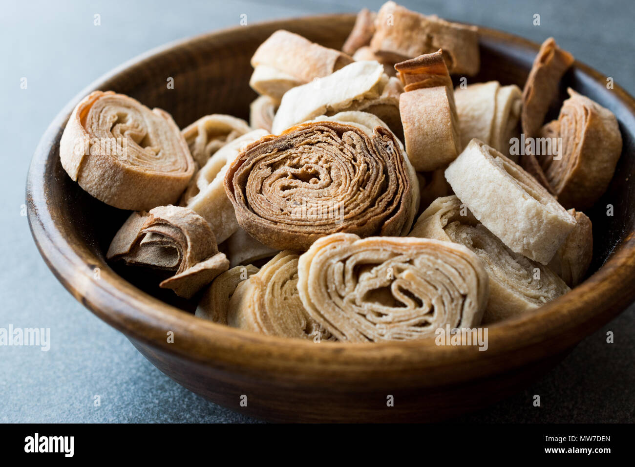 Turkish Food From Artvin called Silor / Siron Rolled Raw Dough and ...